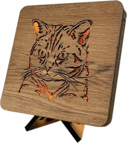 Li-Go "Kočka" lampa 19x19 cm provedení povrchu: dub světlý