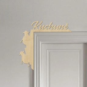 dřevo života Dřevěná cedulka do rohu dveří Kuchyně Zvolte rozměr (cm): 32x30, Zvolte barvu dekoru: Javor