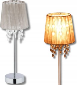 Stolní lampa s krystaly Stříbrná Organza do obývacího pokoje Ložnice Kanceláře