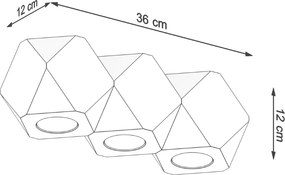 Sollux Lighting Stropní svítidlo WOODY 3 přírodní dřevo