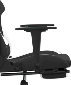 vidaXL Masážní herní židle s podnožkou černá a textil [345508] Barva: taupe