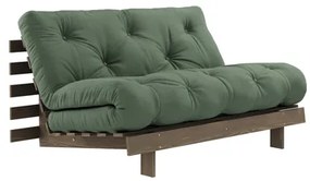 sofa ROOT by Karup - 140*200 cm carob (hnědá) + futon olive green 756