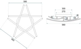 Toolight - Moderní stropní LED svítilna APP399-C, chrom, OSW-06915