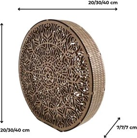 LED noční lampa Mandala – dřevěná dekorace domova| SENTOP LED0604