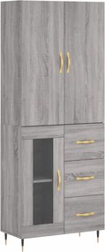 Skříň highboard šedá sonoma 69,5 x 34 x 180 cm kompozitní dřevo 3195945