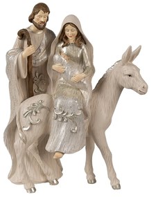 Vánoční dekorace socha vánoční betlém Svatá rodina - 24*16*32 cm