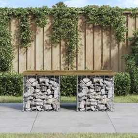 Zahradní lavice gabionový design 103 x 44 x 42 cm borové dřevo - Default Title
