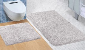 Bellatex koupelnová souprava s vlasem MICRO ŠEDÁ, 100x60cm (předložka) + 60x50cm (na WC)