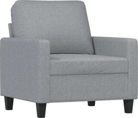 3dílná sedací souprava s poduškami světle šedá textil 3201428