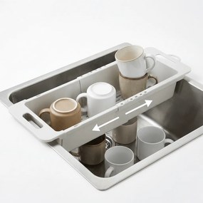 METALTEX Nastavitelný odkapávač, posuvný organizér do dřezu - DRAINFLEX, 35 - 52 cm