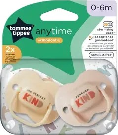 Tommee Tippee Šidítko C2N silikon Any Time 2ks | 0 - 6 měsíců