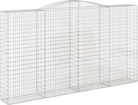 Klenuté gabionové koše 5 ks 400x50x220/240cm pozinkované železo 3147077