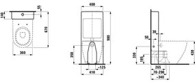 Laufen Pro Stojící klozet, hluboké splachování H8229524000001