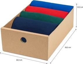 KARTON PAK Úložné boxy na oblečení, organizéry do skříně EKO KARTON 27x40x13 - zásuvka