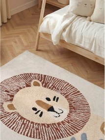 Krémový pratelný/ručně tkaný bavlněný dětský koberec 140x200 cm Snuggle Leander – Hanse Home