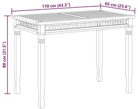 vidaXL Marketos Zahradní jídelní stůl 120 x 65 x 80 cm masivní teakové dřevo