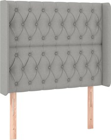 Box spring postel s matrací a LED světle šedá 90x190 cm textil 3139077