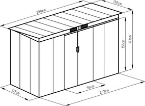 LANIT PLAST, s.r.o. plechový domek LANITPLAST HALLE 94 ANTRACIT LG4024