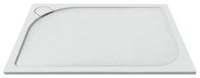 Mereo Obdélníková sprchová vanička s oblým krytem sif., 120x80x3 cm, vč. sif., bez nožiček, litý mramor CV76CS
