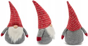 Tutumi, vánoční trpaslík 40cm YX019, šedá-červená, CHR-00639