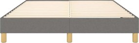 Rám postele s boxspringem tmavě šedý 140 x 190 cm textil 3120607