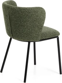 Zelené čalouněné jídelní křeslo Ciselia – Kave Home