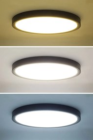Solight LED osvětlení s dálkovým ovladačem Estela Black, 60W, 4500lm, 50cm, změna chromatičnosti, stmívatelné