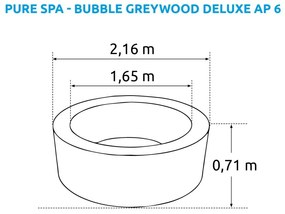 Bazén vířivý nafukovací Pure Spa - Bubble Greywood Deluxe 6 - Intex 28442