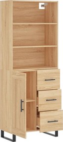 Skříň highboard dub sonoma 69,5 x 34 x 180 cm kompozitní dřevo 3190048
