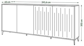 Komoda RONJA taupe/černá