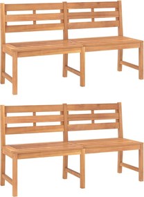 3dílný zahradní jídelní set masivní teakové dřevo 3157199