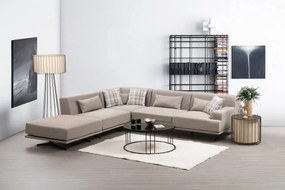 Designová rohová sedačka Kessya béžová - pravá