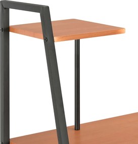 Psací stůl s poličkami černý a hnědý 102 x 50 x 117 cm 20285