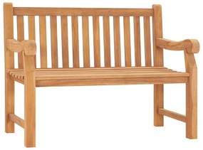 vidaXL Zahradní lavice s poduškou 120 cm masivní teak