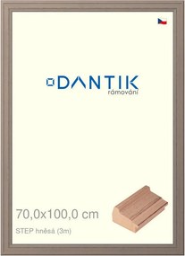 DANTIK rámeček 70x100 | STEP hnědá (Plexi Čiré)