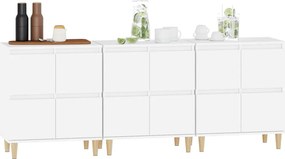 Příborníky 3 ks bílé 60 x 35 x 70 cm kompozitní dřevo 3185767