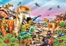 Clementoni PUZZLE Země dinosaurů / 104 dílků / od 6 let