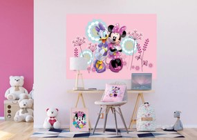 Dětská fototapeta DISNEY - Minnie a Daisy v květinách - 155x110 cm