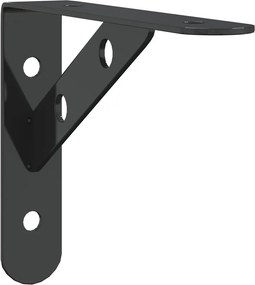 Policové držáky 4 ks 15 x 2,5 x 11,5 cm černé nerezová ocel 30301