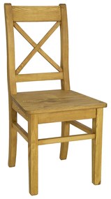 Drewmax KT702 - Dřevěná židle 46x97x51cm - Borovice, Rustikal