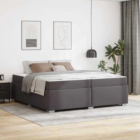 Rám postele Šedá 200 x 200 cm PVC 3399252