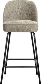 Krémová sametová barová židle (výška sedáku 64 cm) Vogue – WOOOD