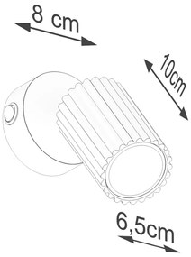 Bodové svítidlo v cihlové barvě 8x16 cm Gleam – Sollux