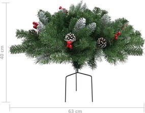vidaXL Umělý vánoční stromek na cestu zelený 40 cm PVC [340541]
