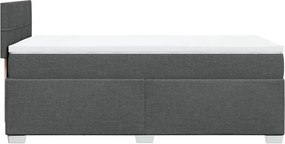 Box spring postel s matrací tmavě šedá 90x200 cm textil 3285772