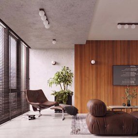 Sollux Lighting Nástěnné svítidlo YOLI 1 hnědé s vypínačem