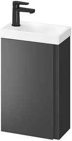 Cersanit Moduo, závěsná skříňka + umyvadlo 40 cm, antracitová, S801-467-DSM