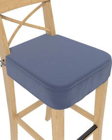 Sedák na židli IKEA Ingolf - barová barva tmavě modrá látka sametová