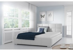 Čalouněná postel Alita, Rozměr postele: 160x200, Barva:: ekokůže Soft 017 (bílá)