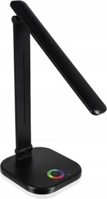 LED RGBW Stmívatelná stolní lampa s bezdrátovým nabíjením LED/7W/5V USB černá
